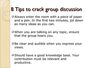 Executive communication group discussion | PPT