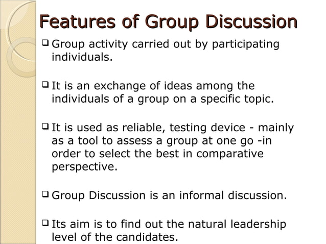 Executive communication group discussion | PPT