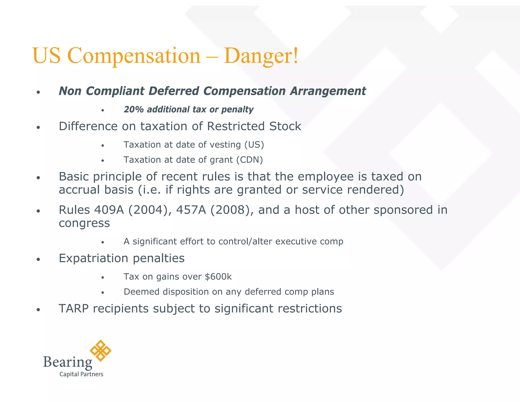 Executive Compensation Strategies Bearing Capital Partners | PDF | Business Accounting & Finance ...