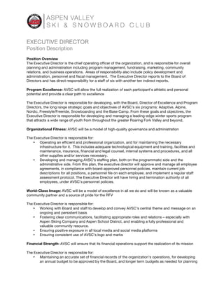Executive Director | Job Description | PDF | Executive Leadership ...
