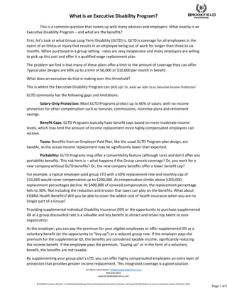Executive disability programs FAQs | PDF
