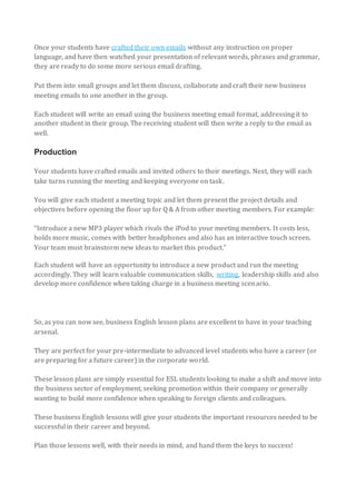 Executive English Lessons | DOCX