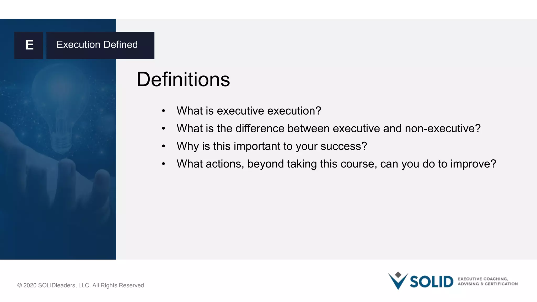 Executive Execution - Introduction and Overview | PPTX
