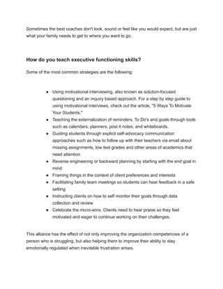 Executive function coaching The definitive guide (2023) | PDF