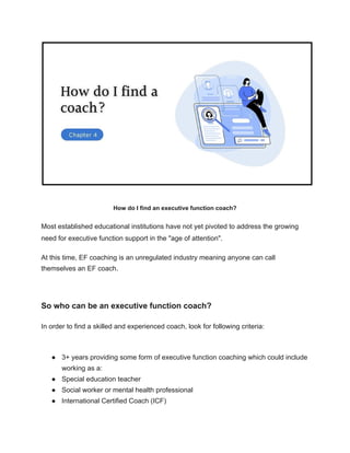Executive function coaching The definitive guide (2023) | PDF