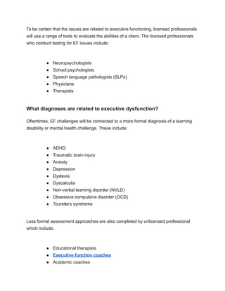 Executive function coaching The definitive guide (2023) | PDF