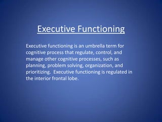 Executive functioning powerpoint | PPTX
