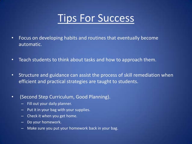 Executive functioning powerpoint | PPTX