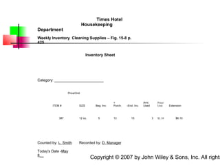 Executive housekeeping chapter 15 | PPT