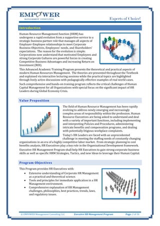 Executive HR Management | PDF