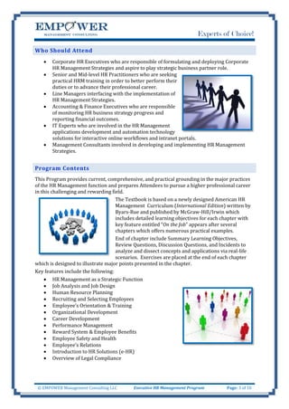 Executive HR Management | PDF