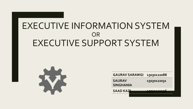 Executive Information System or Executive Support System | PPTX