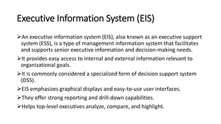 Executive information system ( eis ) | PPTX