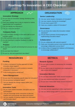 Roadmap To Innovation: A CEO Checklist | PDF