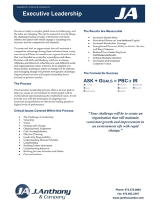 Executive Leadership Program | PDF