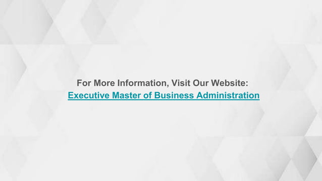 Executive MBA: Take your organisation to the next level | PPT