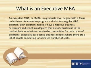 Executive mba | PPT