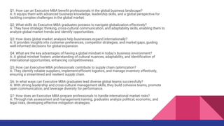 Executive MBA Essentials | PPT
