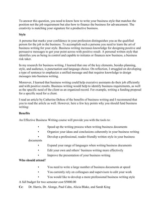 Executive office assistant | PDF