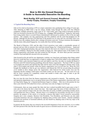 Executive on boarding (appendix), dr. gordon curphy | PDF
