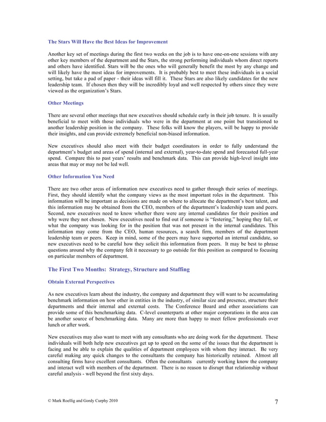 Executive on boarding (appendix), dr. gordon curphy | PDF