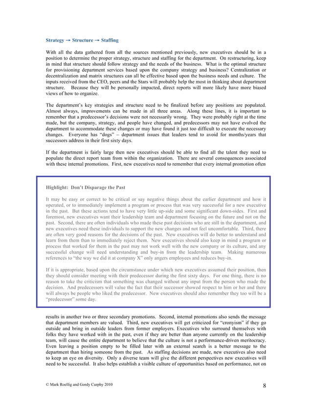 Executive on boarding (appendix), dr. gordon curphy | PDF