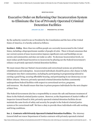 Executive order wh | PDF