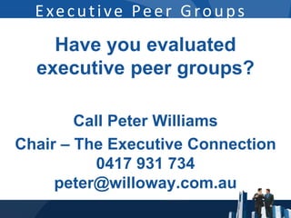 Executive Peer Groups | PPT