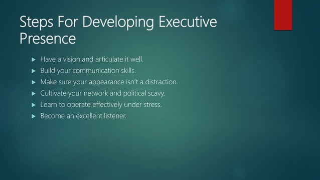 Executive presence & personal branding | PPTX | Email | Internet