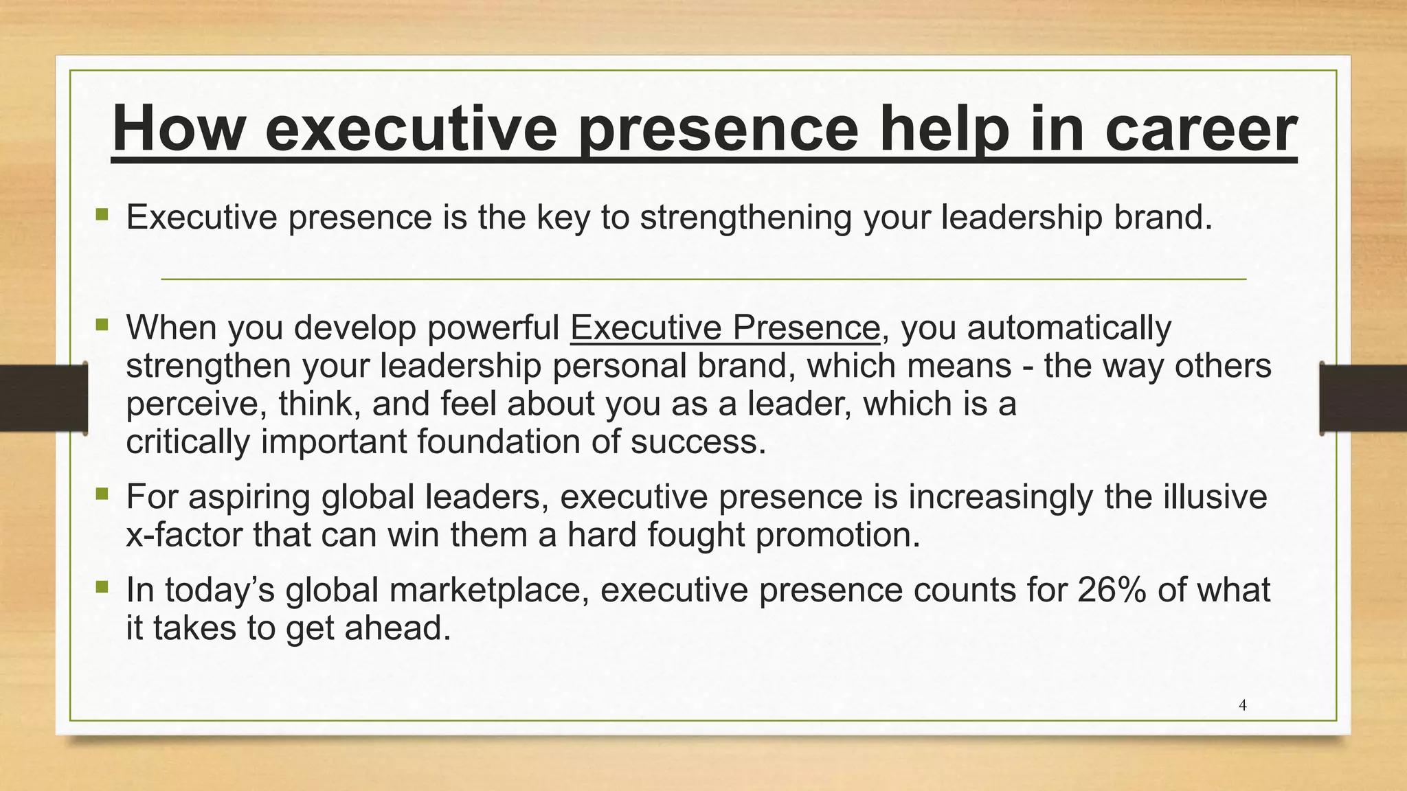 Executive presence | PPT