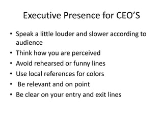 Executive presence | PPT