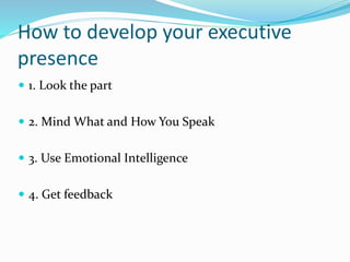 Executive presence | PPT