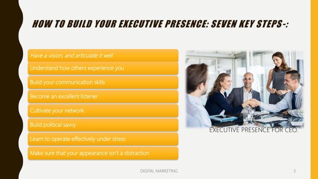 Executive presence dm ppt 1 | PPT