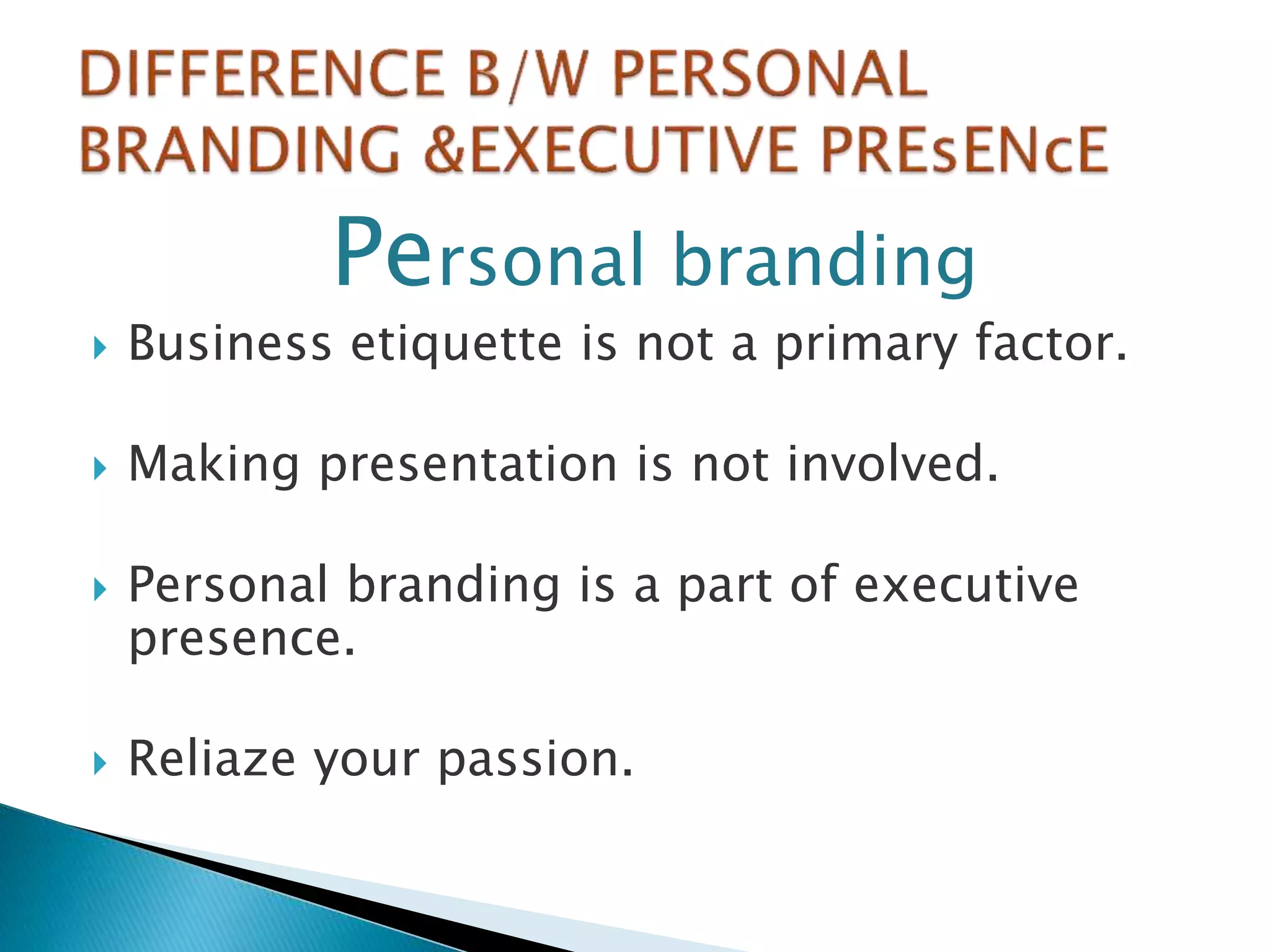 Executive presence ppt | PPTX