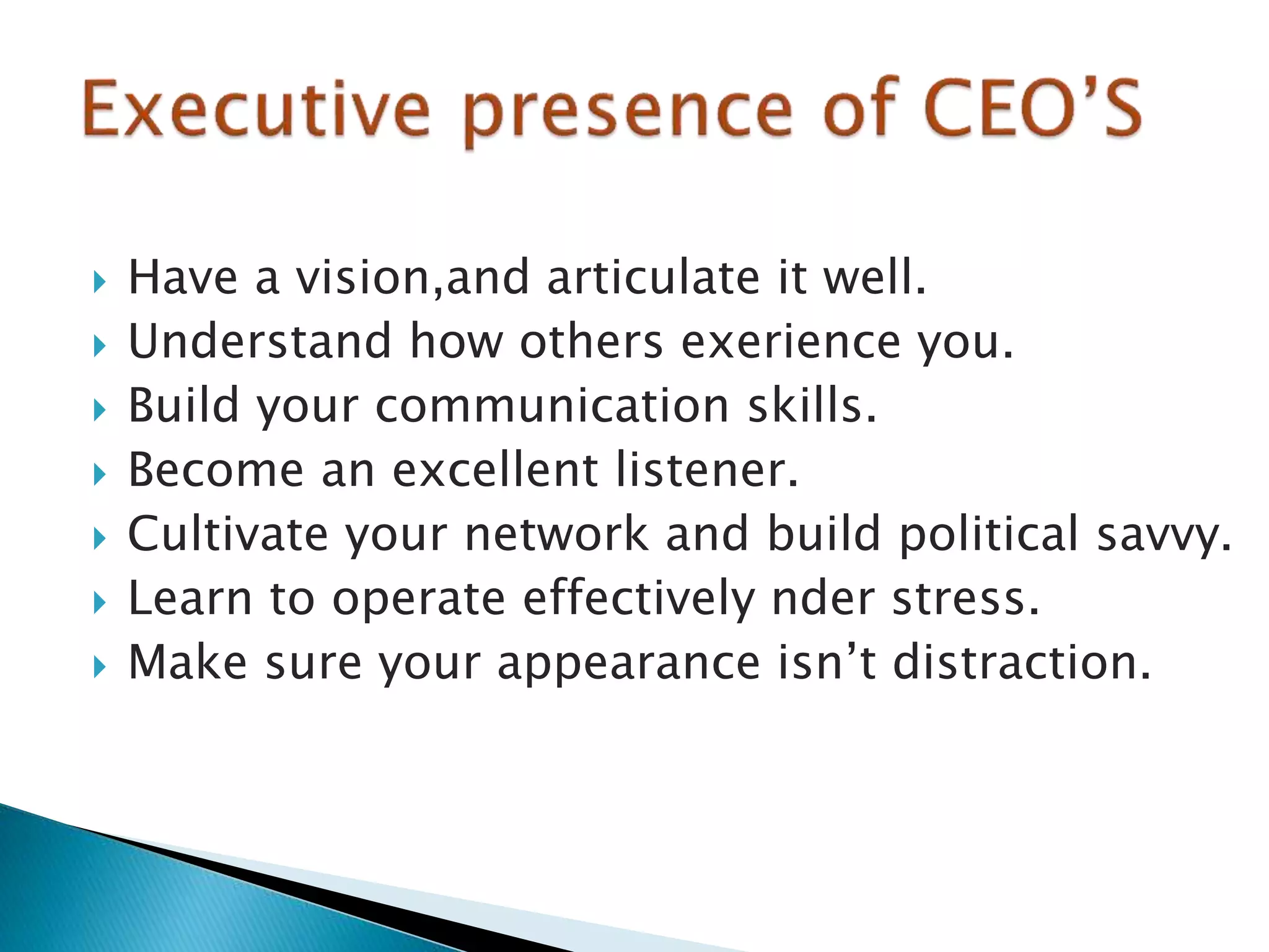 Executive presence ppt | PPTX