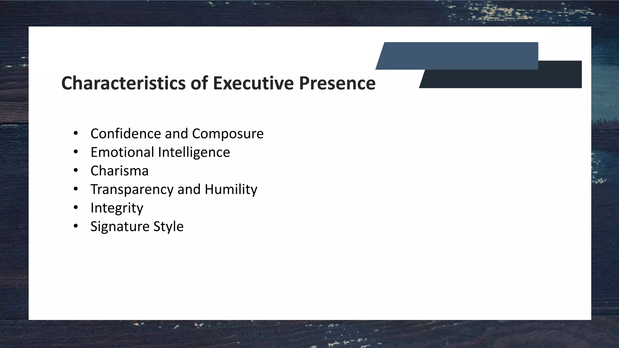 Executive Presence and Personal Branding | PPTX
