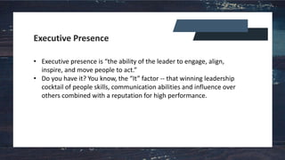 Executive Presence and Personal Branding | PPTX
