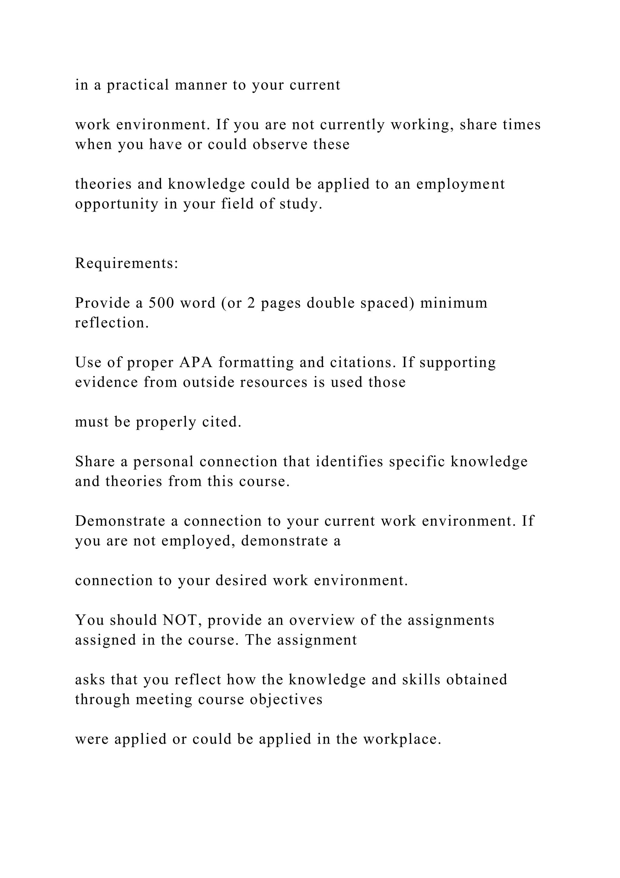 Executive Program Practical Connection Assignment .docx