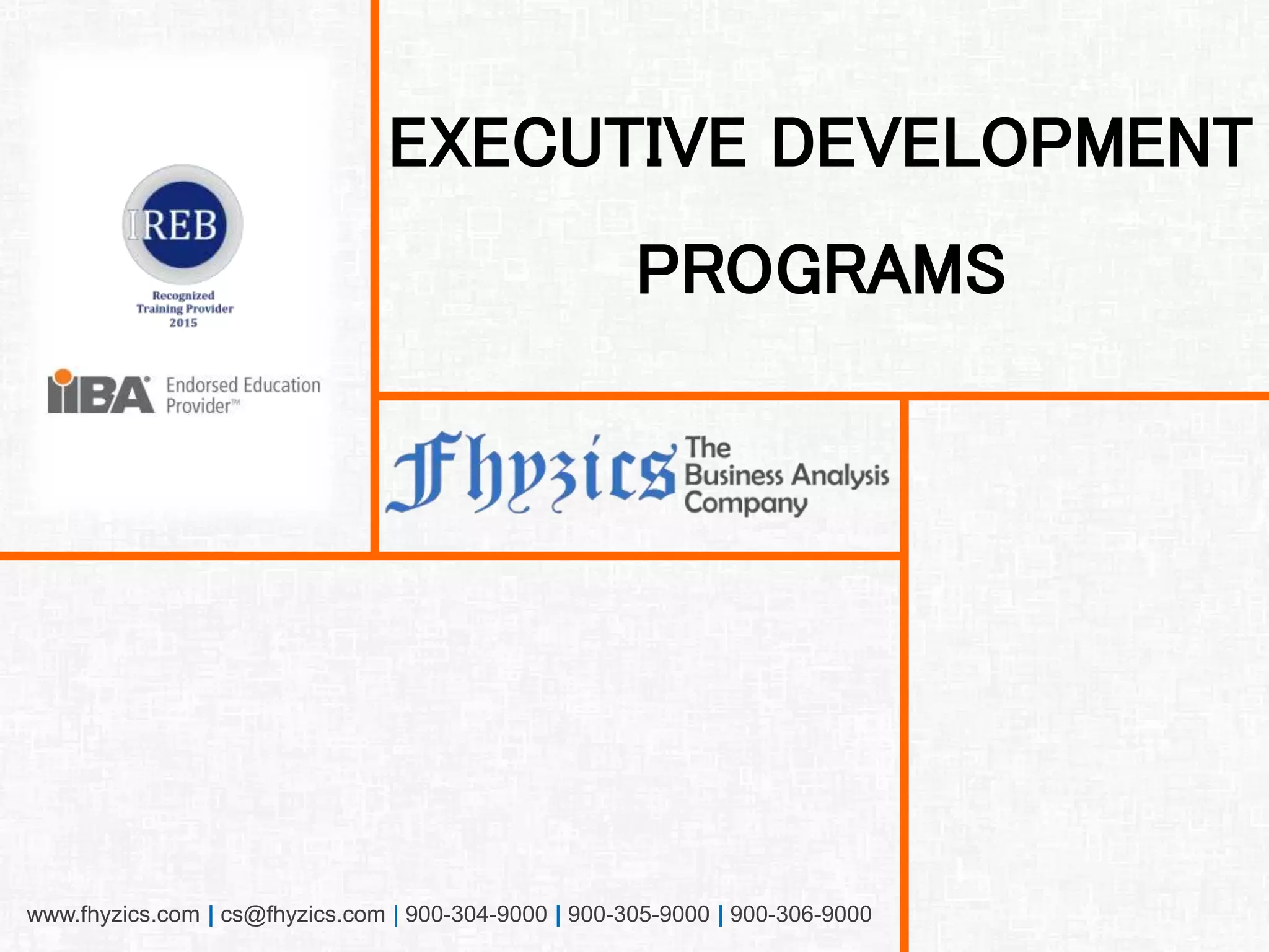 Executive Development Programs (EDP) | PPTX