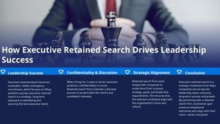 Executive Retained Search: Key to C-Suite Recruitment | PPTX