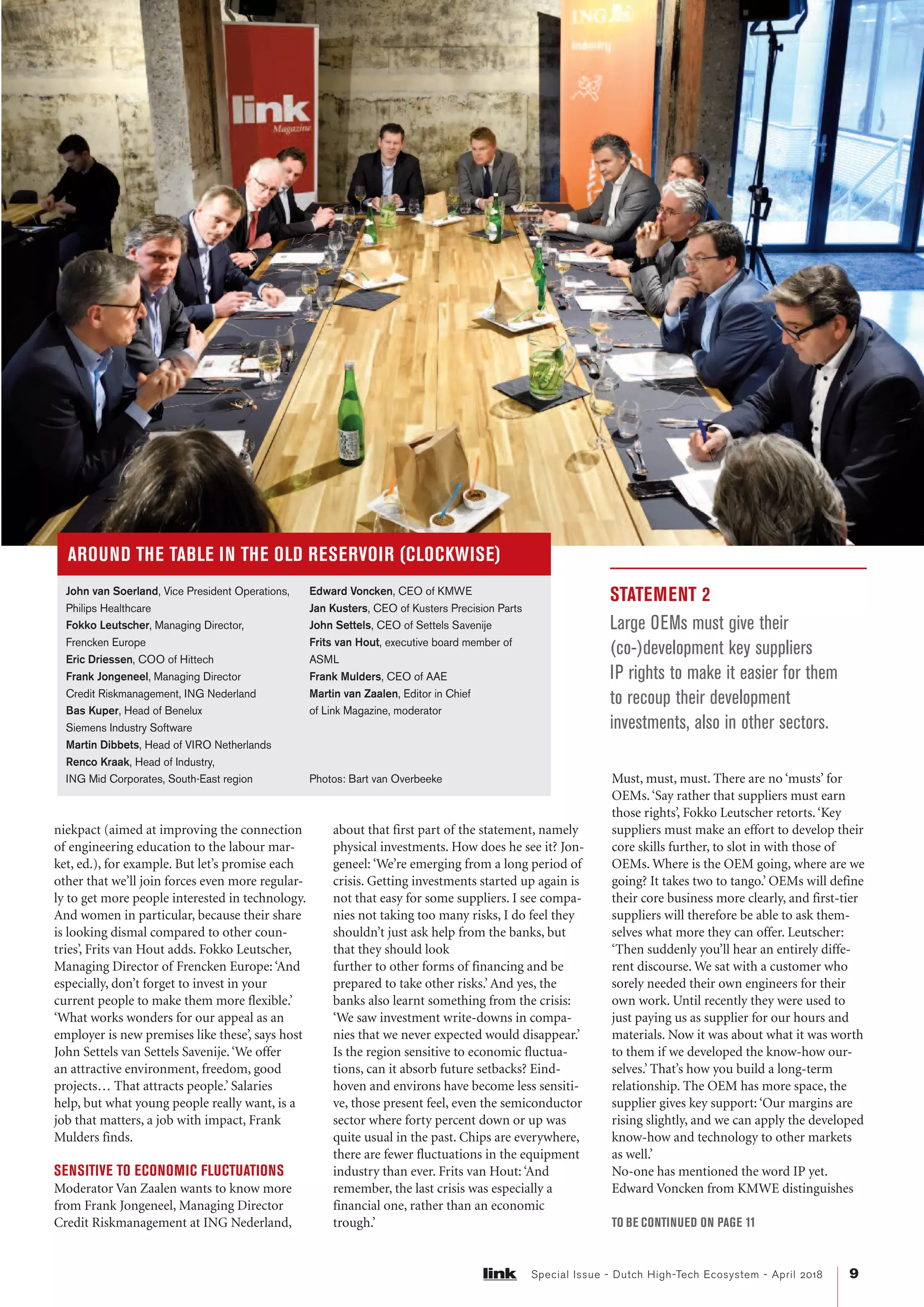 Executive round table industry, ING in cooperation with LINK Magazine | PDF