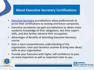Executive Secretary - What are the skills of executive secretary? | PPTX