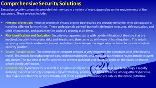 Executive Security Companies: Protecting the Lives of High-Risk Persons ...