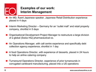 Executives Online Interim Management introduction | PPT | Resume ...