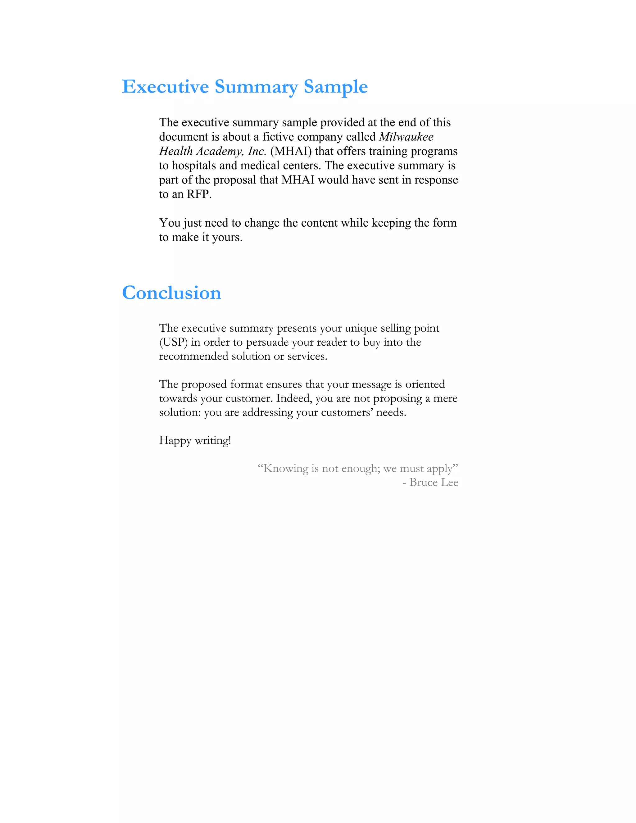 Executive summary | DOC