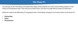 Executive summary - The Third Wave: An Entrepreneur's Vision of the ...