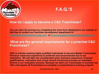 Chocolate & Chocolate Franchise | PDF