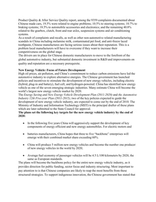 Executive summary chaina automobile | DOCX