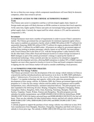 Executive summary chaina automobile | DOCX