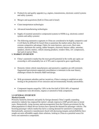 Executive summary chaina automobile | DOCX